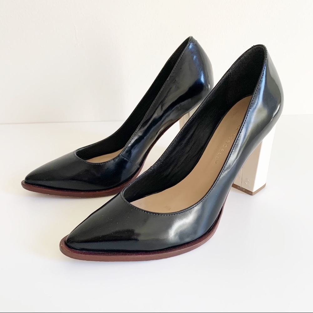 Loeffler Randall Block Pointed Toe Heels - Gem